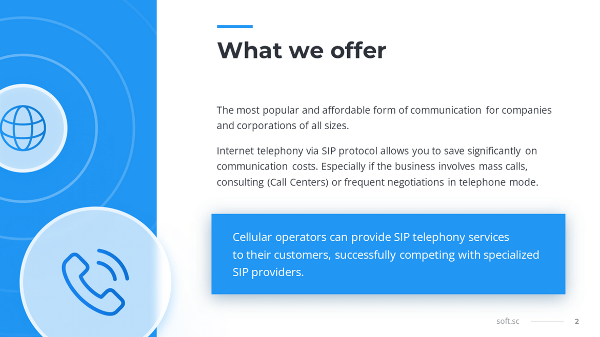 SIP telephony for MNO customers